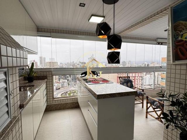 Apartamento BOQUEIRÃO Praia Grande 2 dormitórios 2 suítes vista MAR