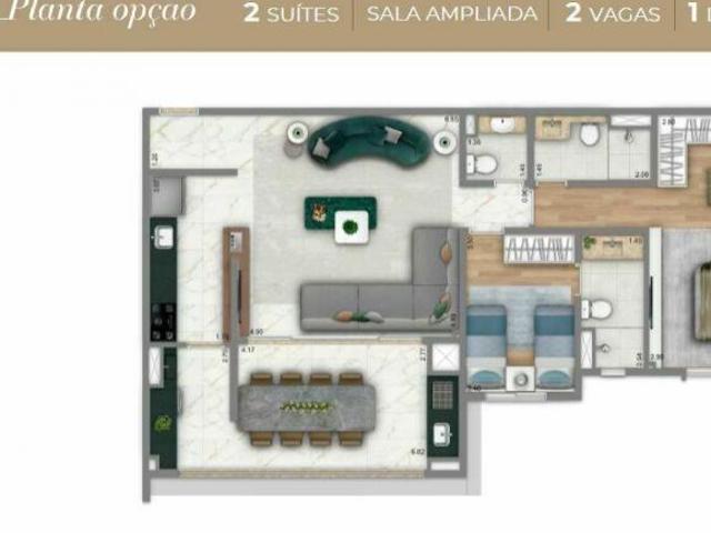 LIVING VILLAGGIO TATUAPÉ | Apartamento C/ 122m² 4 Dormitórios sendo 2 Suítes | 2 Vagas | LIVING VI