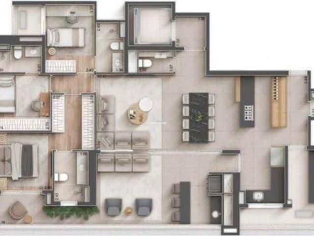 Apartamento c/ 4 quartos, 3 suítes e 2 vagas, 157m², à venda no Condomínio Madre Even, no bairro M