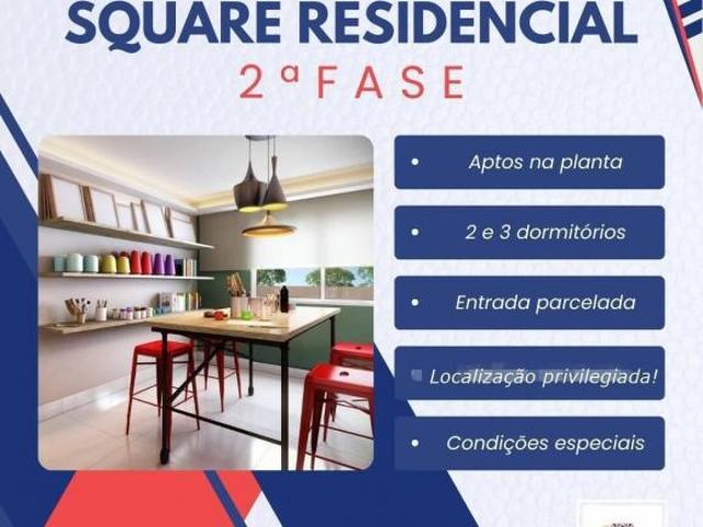 Apartamento c/ 66,09m², 3 Quartos 1suíte na planta no Square Carapicuíba
