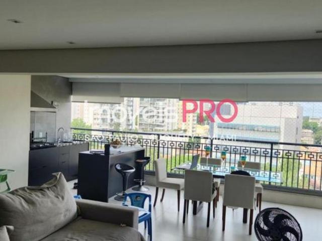 Apartamento Chacará Santo Antônio 137m², 3 suítes,3 vagas, Mobiliado