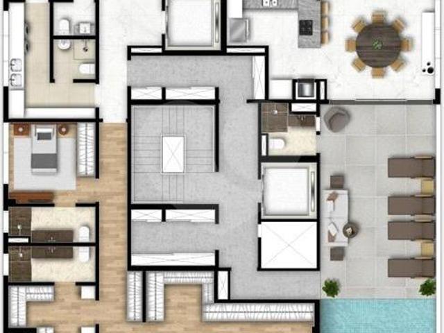 Apartamento Champagnat 4 Dormitórios 4 Suítes 4 Vagas Face Norte Útil: 394 m²
