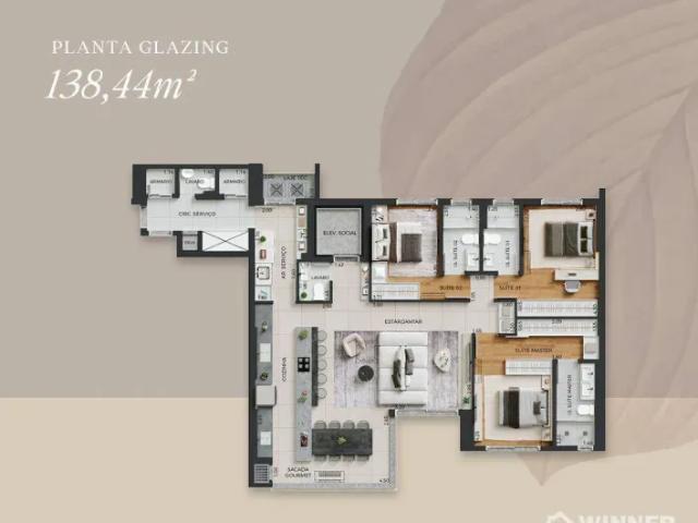 Apartamento com 3 dormitórios à venda, 137 m² por R$ 1.550.000,00 Jardim Aclimação Maringá/PR