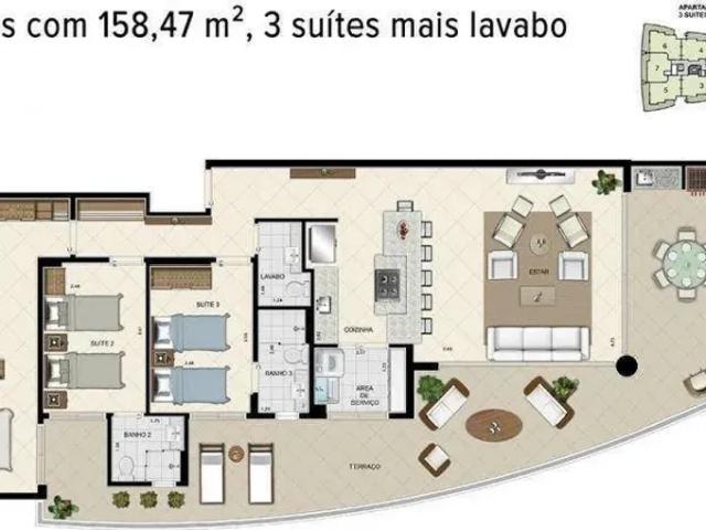 Apartamento à venda, 158 m² por R$ 4.700.000,00 Riviera Módulo 8 Bertioga/SP