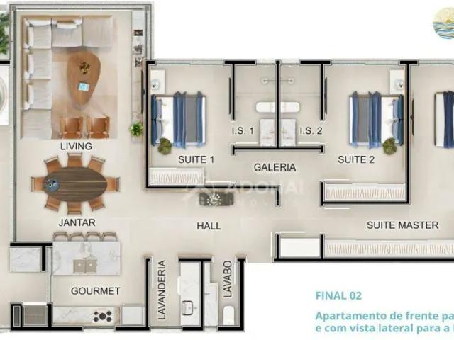 Apartamento de Alto Padrão, Novo, com 3 Suítes, à venda por R$ 3.325.000 Centro Guaratuba/PR