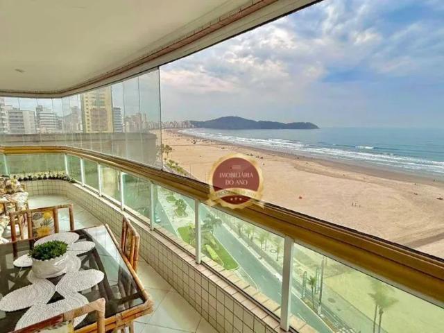 Apartamento com 3 dormitórios frente mar em Praia Grande