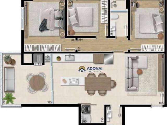 Apartamento com 3 dormitórios à venda por R$ 1.548.750,00 Centro Guaratuba/PR
