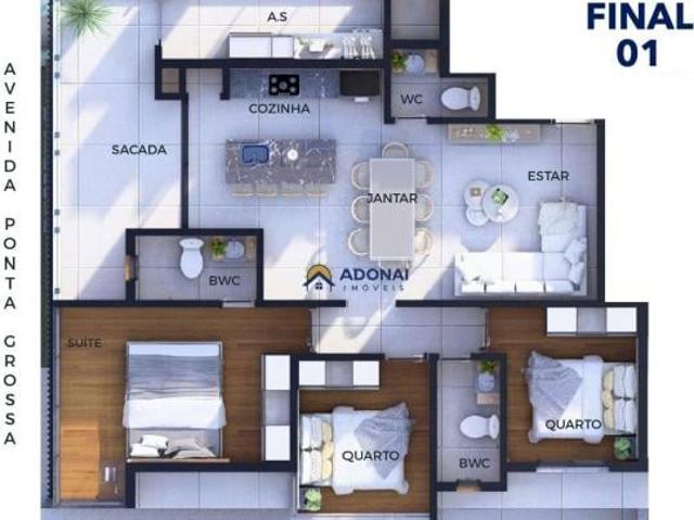 Apartamento com 3 dormitórios à venda por R$ 1.835.000,00 Centro Guaratuba/PR