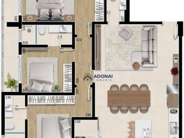 Apartamento com 3 dormitórios à venda por R$ 1.953.000,00 Centro Guaratuba/PR