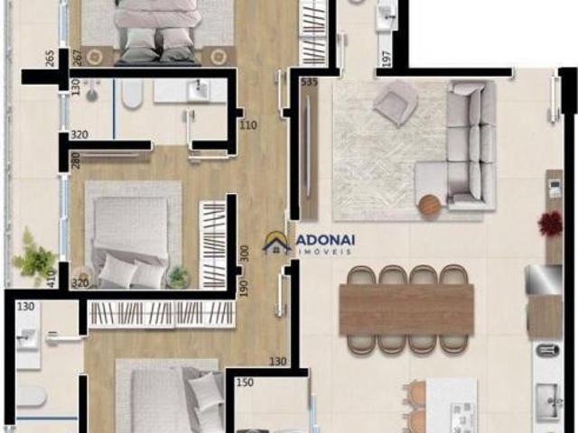 Apartamento com 3 dormitórios à venda por R$ 2.007.250,00 Centro Guaratuba/PR