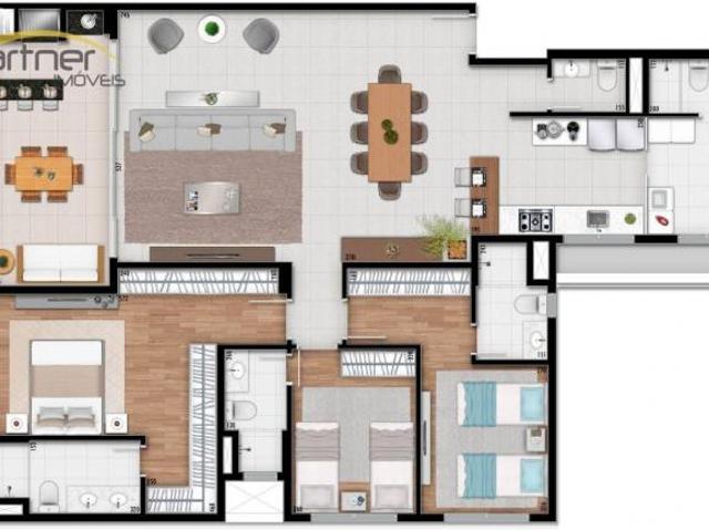 Apartamento com 3 dormitórios à venda, 141 m² por R$ 1.628.000,00 Champagnat Curitiba/PR