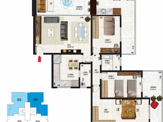 Apartamento com 3 dormitórios à venda, 150 m² por R$ 750.000,00 Costazul Rio das Ostras/RJ