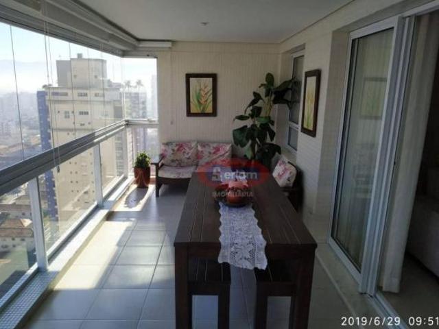 Apartamento com 3 dormitórios à venda, 155 m², vista para o mar Embaré Santos/SP