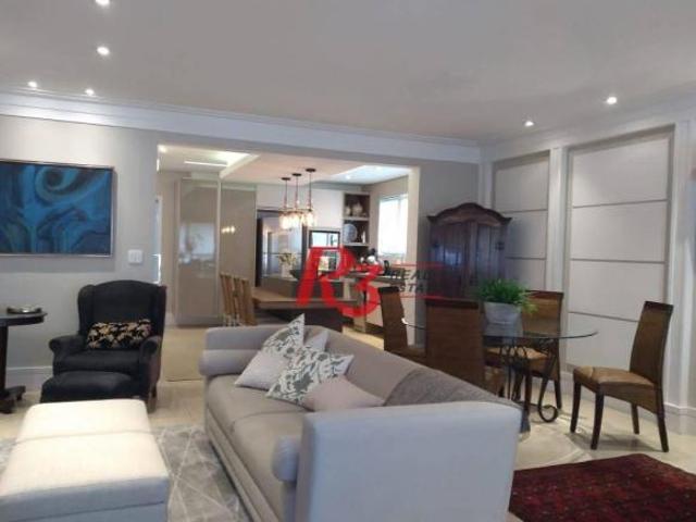 Apartamento com 3 dormitórios à venda, 160 m² Gonzaga Santos/SP