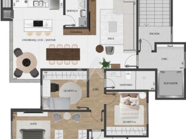 Apartamento com 3 dormitórios à venda,179.96 m, Jardim La Salle, TOLEDO PR