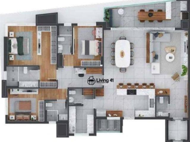 Apartamento com 3 dormitórios à venda, 181 m² por R$ Ecoville