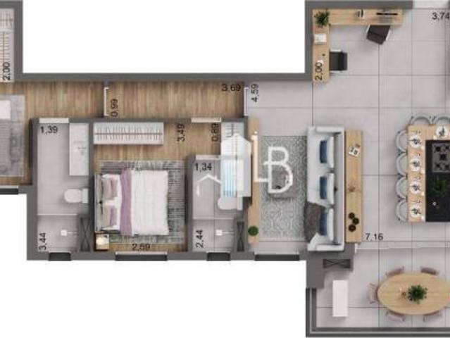 Apartamento com 3 dormitórios à venda, 102 m² por R$ 1.085.555,00 Jardim Karaíba Uberlândia/MG