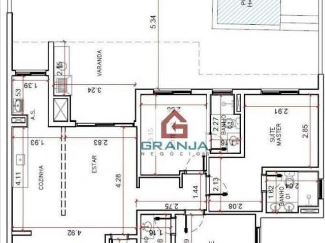 Apartamento com 3 dormitórios à venda, 108 m² por R$ 950.000,00 Granja Viana Cotia/SP