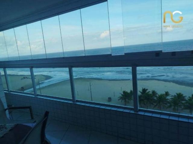 Apartamento com 3 dormitórios à venda, frente praia Caiçara. Praia Grande/SP