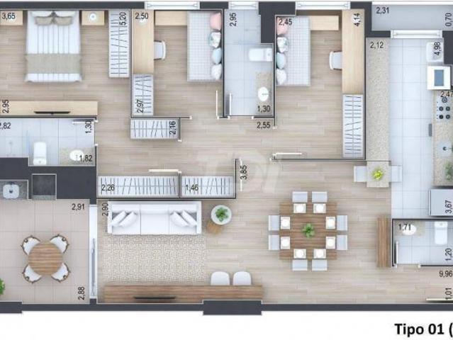 Apartamento com 3 dormitórios à venda, 113 m² por R$ 1.620.000,00 Água Verde Curitiba/PR