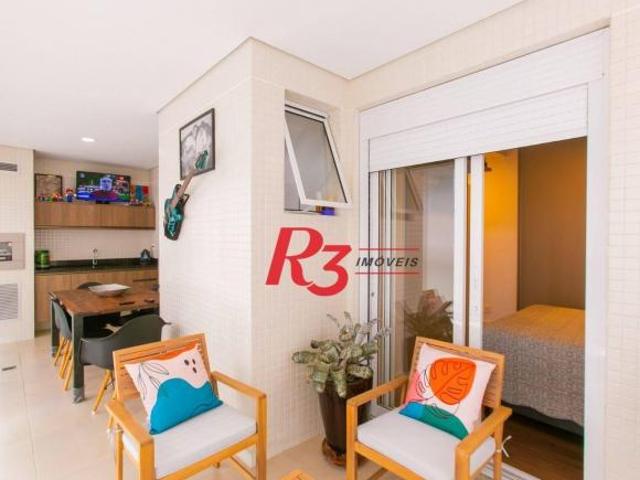 Apartamento com 3 dormitórios à venda, 110 m² por R$ 1.800.000,00 Boqueirão Santos/SP