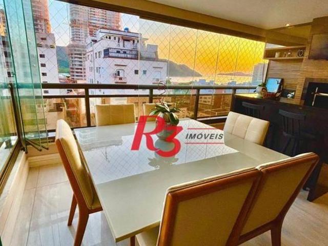 Apartamento com 3 dormitórios à venda, 111 m² por R$ 1.490.000,00 Ponta da Praia Santos/SP