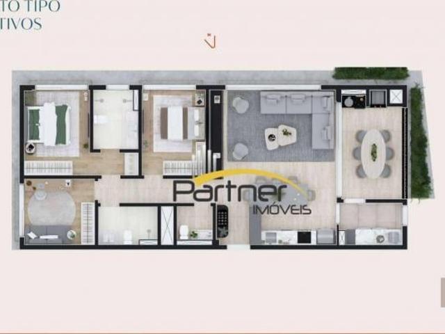 Apartamento com 3 dormitórios à venda, 117 m² por R$ 2.306.550,00 Água Verde Curitiba/PR