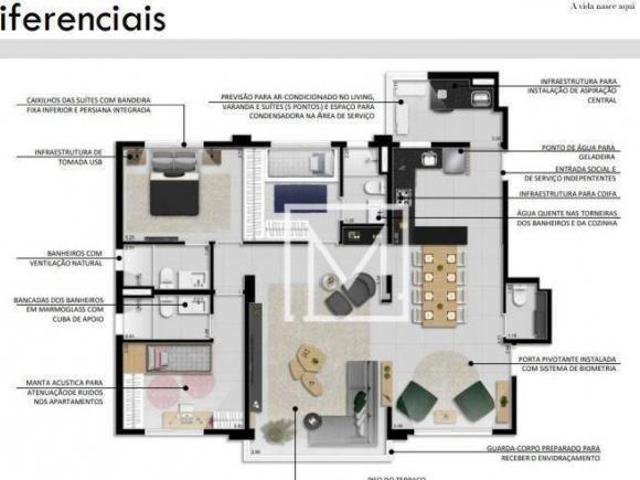 Apartamento com 3 dormitórios à venda, 114 m² por R$ 2.001.200,00 Vila Mariana