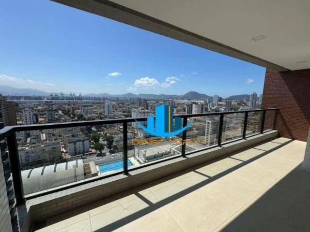 Apartamento com 3 dormitórios à venda, 120 m² por R$ 1.480.000 Aparecida Santos/SP