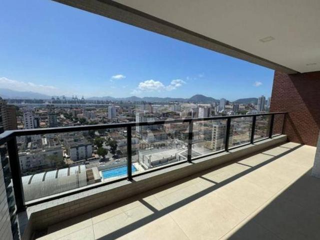 Apartamento com 3 dormitórios à venda, 120 m² por R$ 1.490.000,00 Aparecida Santos/SP