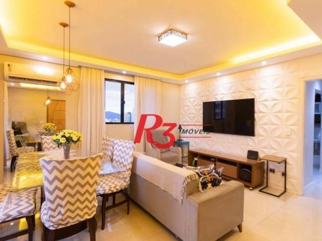 Apartamento com 3 dormitórios à venda, 125 m² por R$ 725.000,00 Ponta da Praia Santos/SP