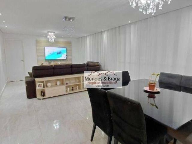 Apartamento com 3 dormitórios à venda, 128 m² por R$ 1.400.000 Estuda Permuta Vila Augusta Gua