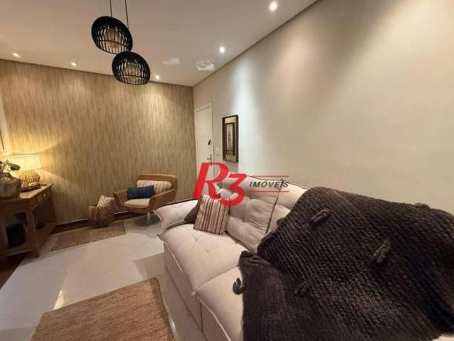 Apartamento com 3 dormitórios à venda, 130 m² por R$ 680.000,00 Campo Grande Santos/SP