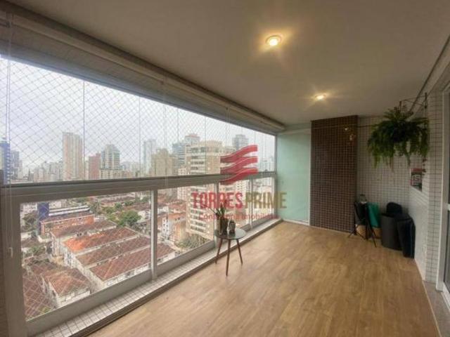 Apartamento com 3 dormitórios à venda, 131 m² por R$ 1.850.000,00 Embaré Santos/SP