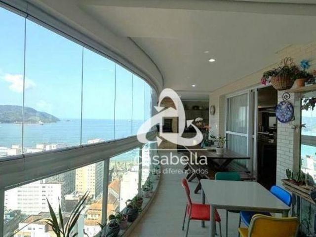 Apartamento com 3 dormitórios à venda, 204 m² por R$ 3.200.000,00 Embaré Santos/SP