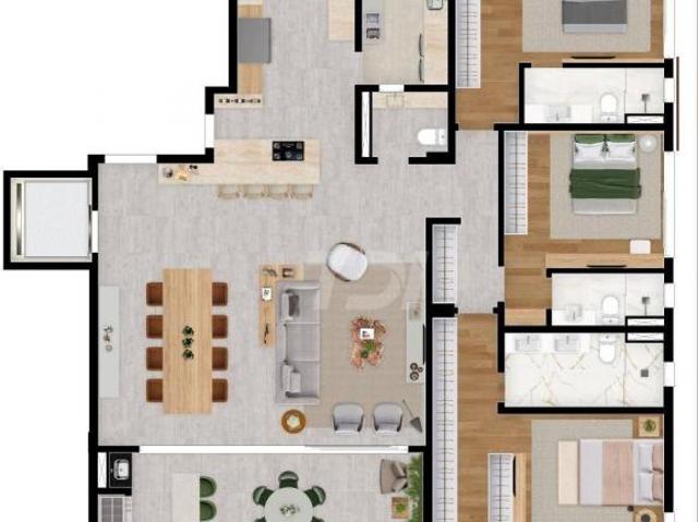 Apartamento com 3 dormitórios à venda, 204 m² por R$ 4.821.000,00 Champagnat Curitiba/PR