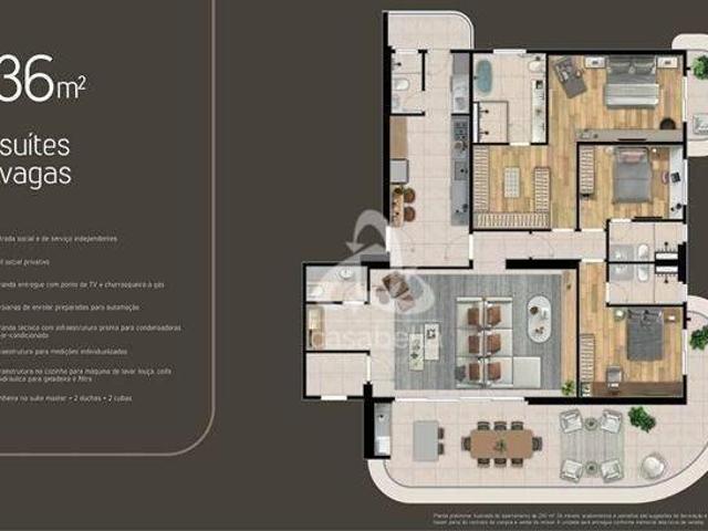 Apartamento com 3 dormitórios à venda, 236 m² por R$ 3.397.200,00 Ponta da Praia Santos/SP