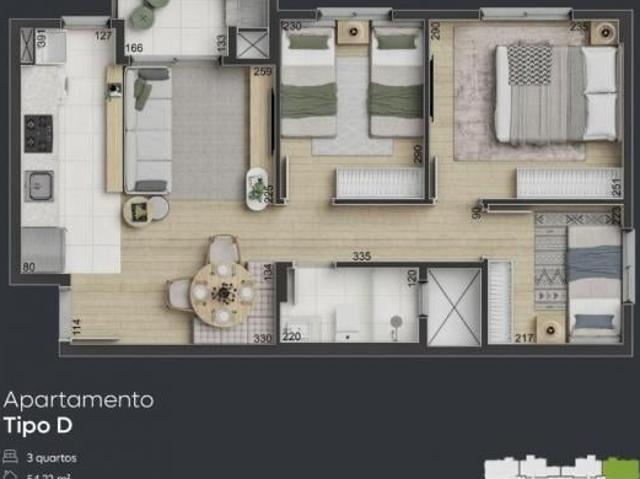 Apartamento com 3 dormitórios à venda, 54 m² por R$ 430.000,00 Hauer Curitiba/PR