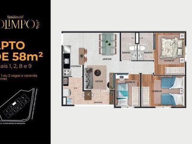 Apartamento com 3 dormitórios à venda, 58 m² por R$ 496.660,00 Macedo Guarulhos/SP