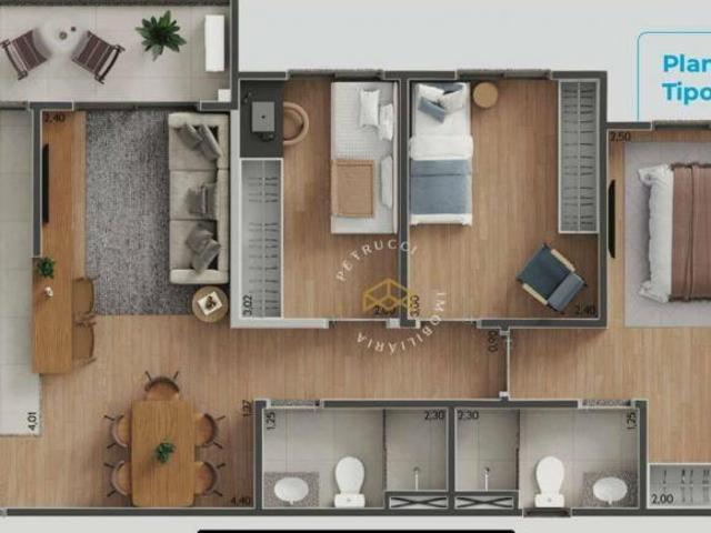 Apartamento com 3 dormitórios à venda, 66 m² por R$ 605.000,00 Mansões Santo Antônio Campinas/SP