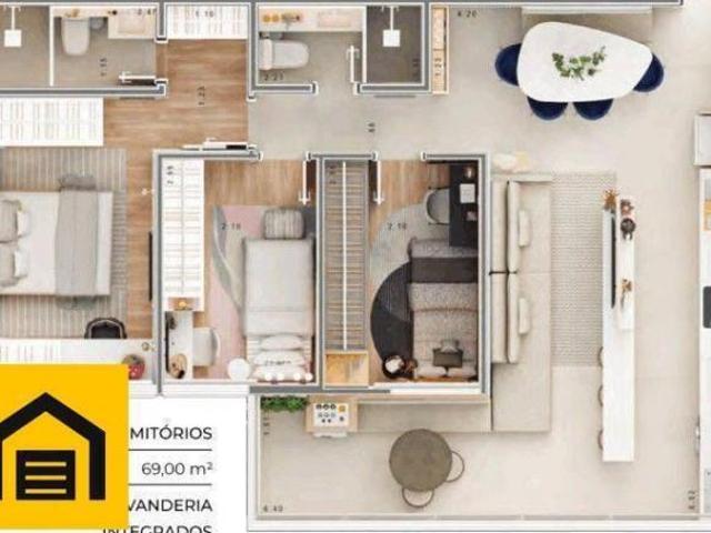 Apartamento com 3 dormitórios à venda, 69 m² por R$ 655.490 Vila Fonseca Ribeirão Pires/SP