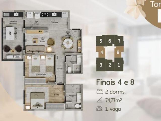 Apartamento com 3 dormitórios à venda 74.77 m² Centro Itanhaém/SP