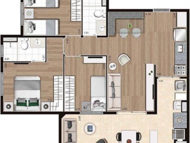 Apartamento com 3 dormitórios à venda, 76 m² por R$ 974.640 Vila Leopoldina São Paulo/SP