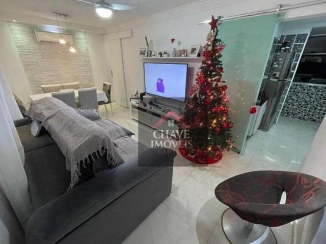 Apartamento com 3 dormitórios à venda, 70 m² por R$ 440.000,00 Aparecida Santos/SP