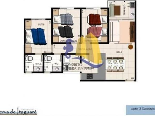Apartamento com 3 dormitórios à venda, 71 m² por R$ 968.000,00 Jardim São Lourenço Bertioga/SP