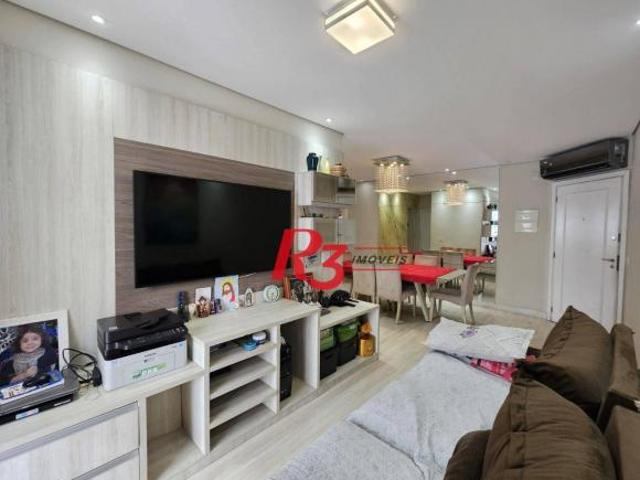 Apartamento com 3 dormitórios à venda, 84 m² por R$ 770.000,00 Marapé Santos/SP