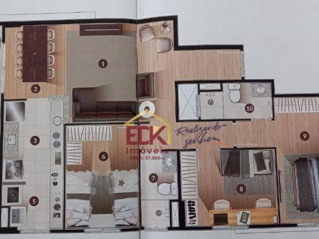 Apartamento com 3 dormitórios à venda, 84 m² por R$ 870.000,00 Villa Branca Jacareí/SP