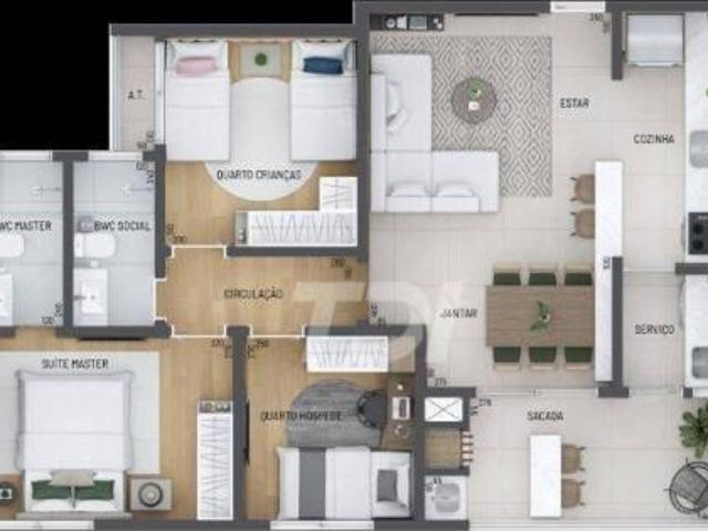 Apartamento com 3 dormitórios à venda, 80 m² por R$ 1.121.234,00 Água Verde Curitiba/PR
