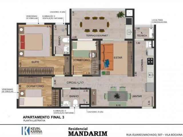 Apartamento com 3 dormitórios à venda, 83 m² por R$ 584.380,61 Vila Bocaina Mauá/SP