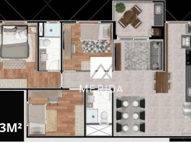 Apartamento com 3 dormitórios à venda, 83 m² por R$ 715.000,00 Casa Branca Santo André/SP